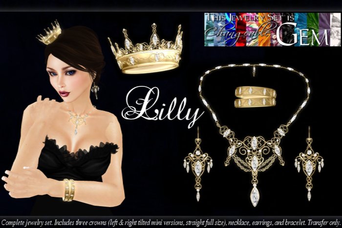 Second Life Marketplace [k~ ~s] Lilly Jewelry Set Gold